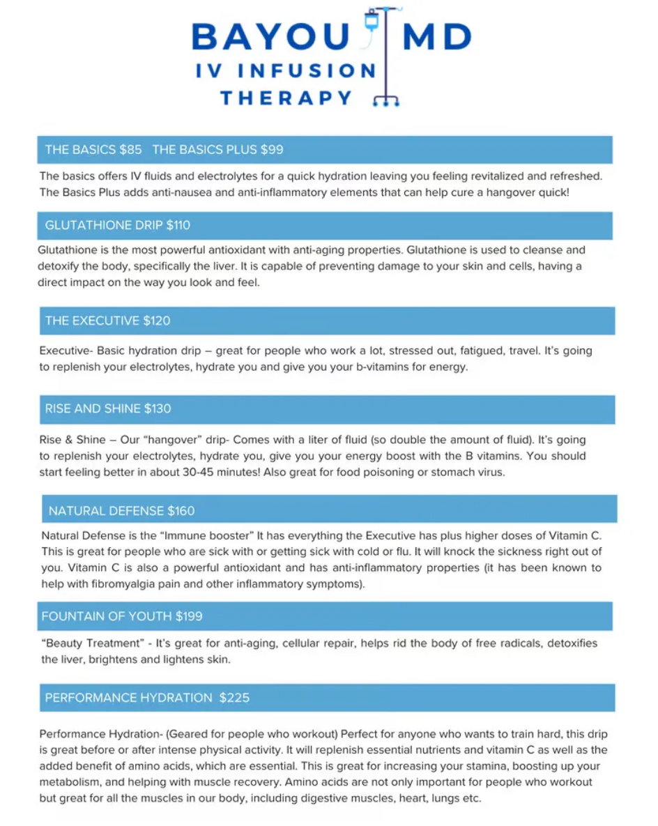 IV Therapy in Thibodaux | Bayou MD